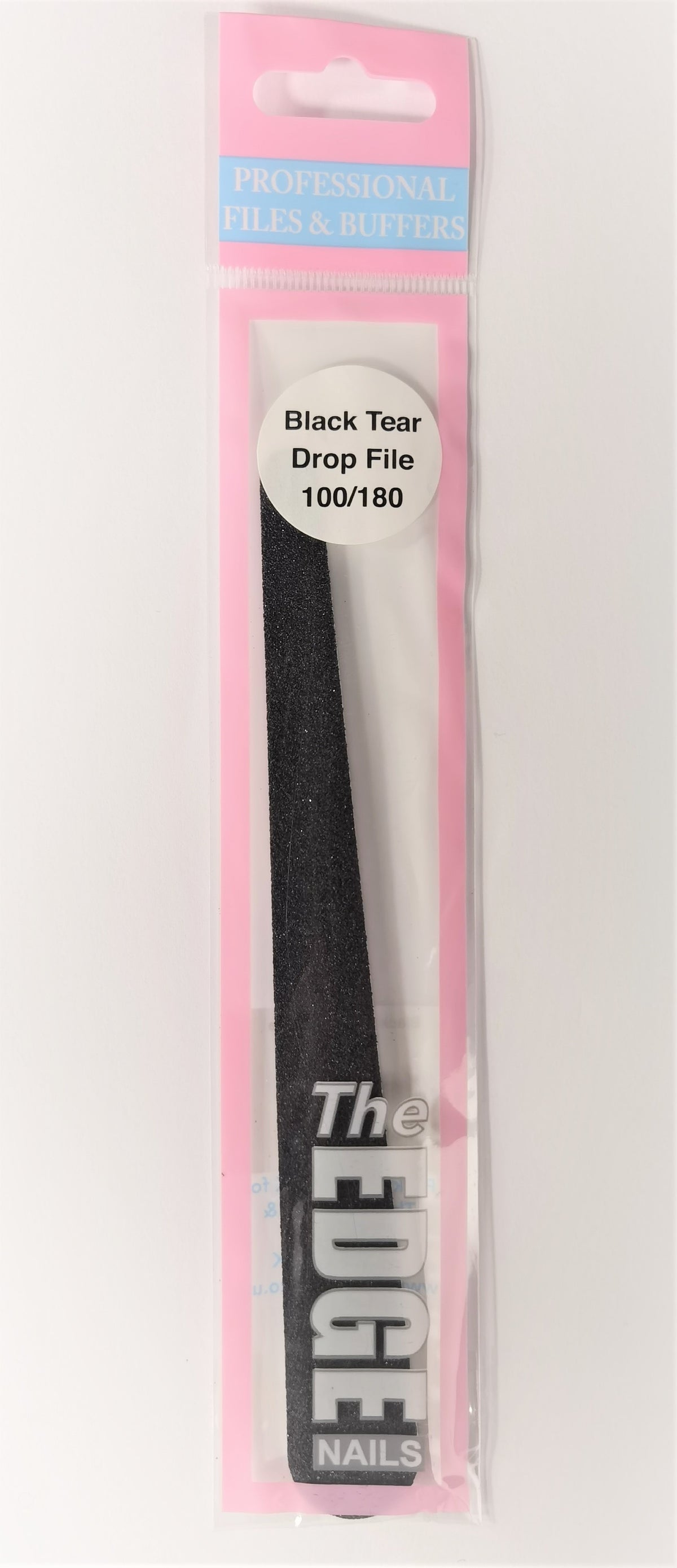 The Edge Black Teardrop File — Terrisales Salon Supplies